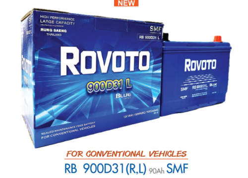 ROVOTO Blue Series รุ่น 900D31-R /L 90AH SIZE D31 TYPE SMF RB