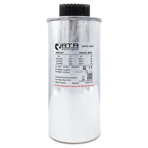 RTR DW SERIES THREE PHASE CAPACITORS MODEL: D4001505TER0000 15KVAR ราคา ...