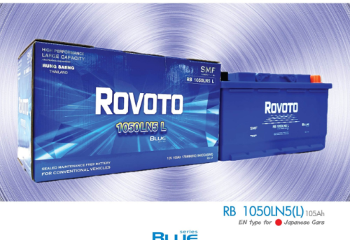 ROVOTO Blue Series รุ่น1050LN5-L 105AH SIZE LN5 TYPE SMF RB