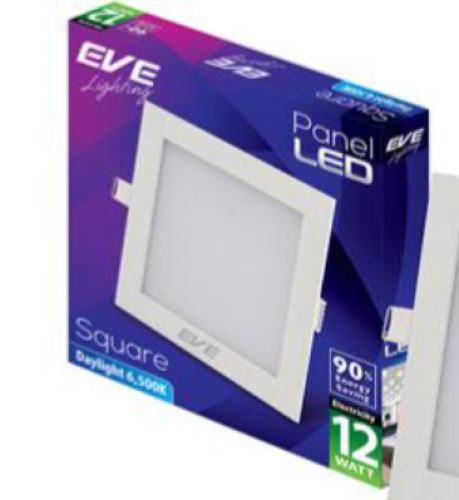 EVE โคมPANEL LIGHT LED หน้าเหลี่ยม 12W DAYLIGHT