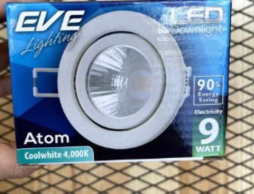 EVE โตมDOWNLIGHT LED หน้ากลม ปรับองศา ATOM 3W COOLLIGHT