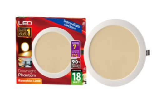 EVE โคมDOWNLIGHT LED PHANTOM หน้ากลม 18W WARMLIGHT