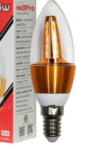 NEOX หลอดดอกบัวชนิดC35 BULB NEO58 5W E14 WARMLIGHT (บรรจุ100)