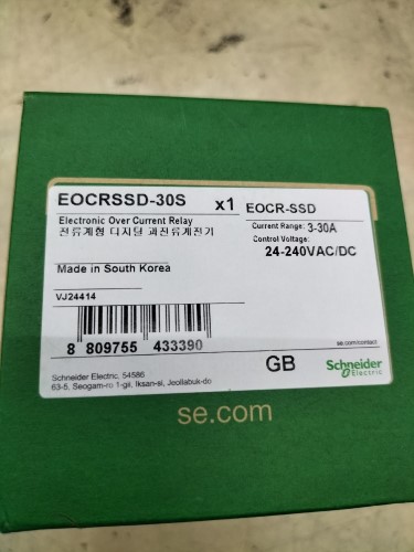 SCHNEIDER EOCR-SSD 3-30A 220VAC/DC ราคา 3,100 บาท