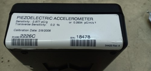 ACCELERATION SENSOR FOR TEST PIECE MODEL: 2226C ENDEVCO ราคา 15,428 บาท