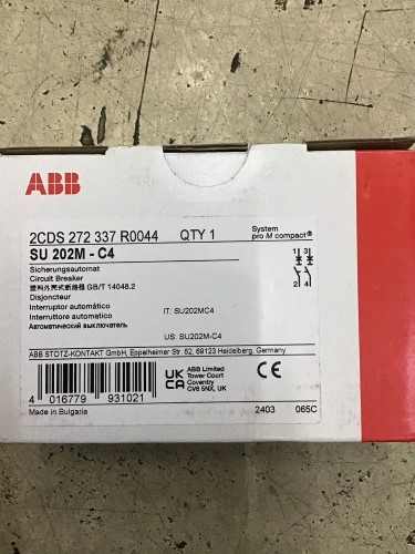 ABB SU202M-C4 ราคา 3,400 บาท