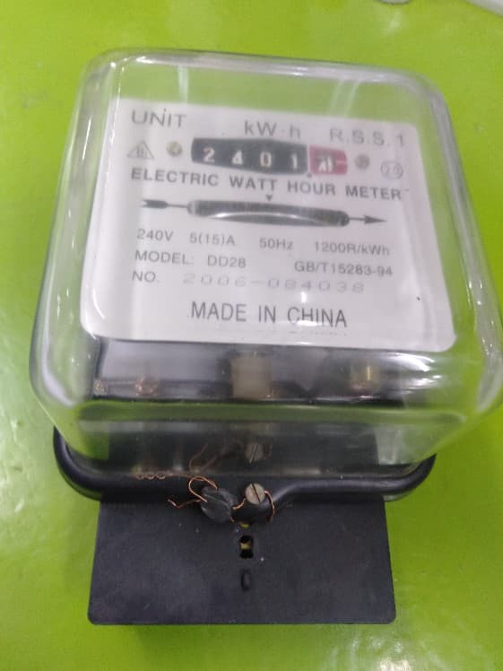 A02309 ELELCTRIC WATT HOUR METER DD28 240V 5(15)A 1200R/KWH