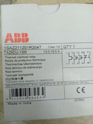 ABB TA25DU-19M ราคา 863 บาท