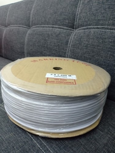 ปลอกสายไฟ BS TECH PVC MARKING TUBE BS2820 200M. WHITE ราคา 1,100.00 บาท