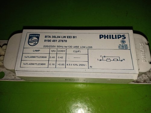 PHILIPS BALLAST BTA 36L04 LW EEI B1 ราคา 100 บาท
