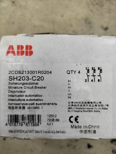 ABB SH203-C20 ราคา 1,173.90 บาท