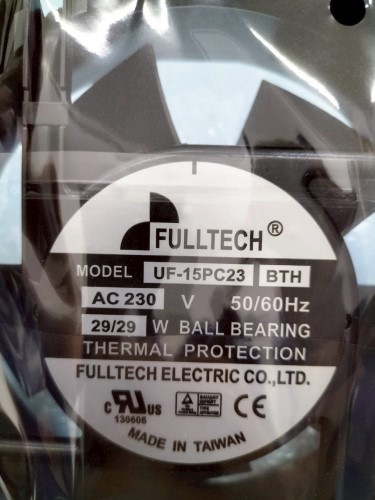 FULLTECH FAN MODEL: UF-15PC23BTH AC230V 29/29W ราคา 1,350.00 บาท