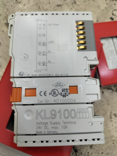 BECKHOFF BUS TERMINAL MODEL: KL9100 VOLTAGE SUPPLY TERMINAL 24 VDC MAX ...