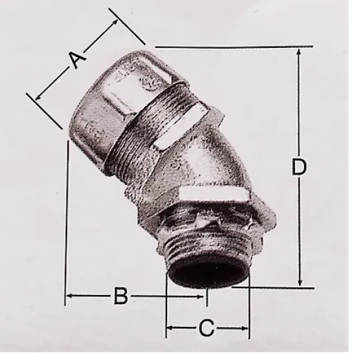 BLISS เคเบิ้ลแกลน 45° TYPE N7131 (เหล็กหล่อ) SIZE 3/4" รัดสายขนาด 14-18
