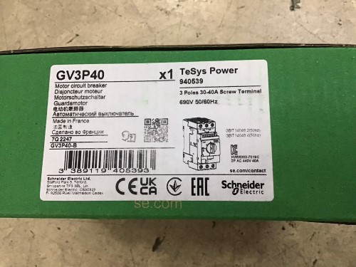 SCHNEIDER GV3P40 ราคา 3,084 บาท