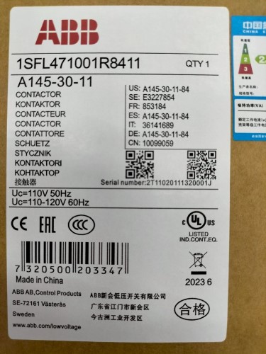 ABB MODEL: A145-30 1SFL471001R8411 110V 50H 110-120V 60HZ ราคา 9,500.00 บาท