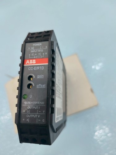 ABB CC-E/RTD TEMPERATURE SINGLE CONVERTER MODEL: 1SVR011701R2500 24VDC ...