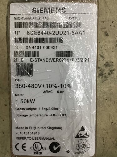 SIEMENS 6SE6440-2UD21-5AA1 ราคา 14,640 บาท