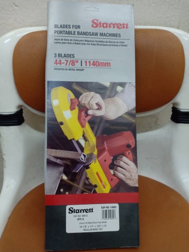 STARRETT PORTABLE BAND SAW BLADE FOR THIN METAL 44-7/8" LONG 18 TEETH ...