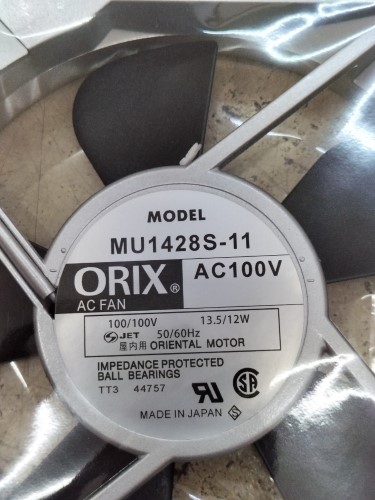 ORIX FAN MODEL: MU1428S-11 AC100V 100/100V 13.5/12W ราคา 1,080 บาท