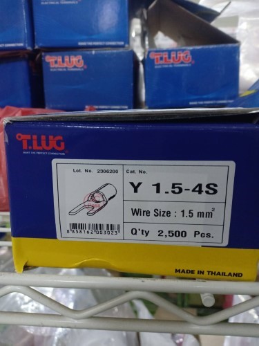 T-LUG หางปลาแฉกเปลือย Y1.5-4S ราคา 0.72 บาท ราคา 0.72 บาท