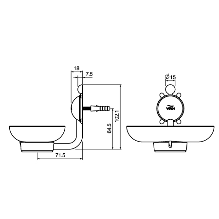 ที่วางสบู่ FBVH-TT107AS