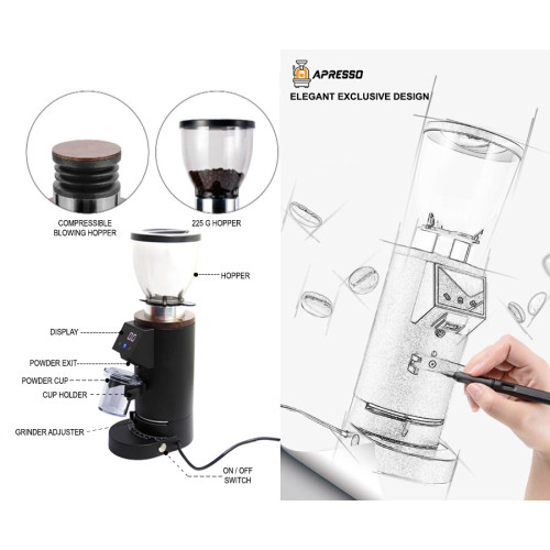 เครื่องบด APRESSO A3 (DF64E) ทัชสกรีน เฟืองบด Ø64 มม. สีดำ 1614-255-C01