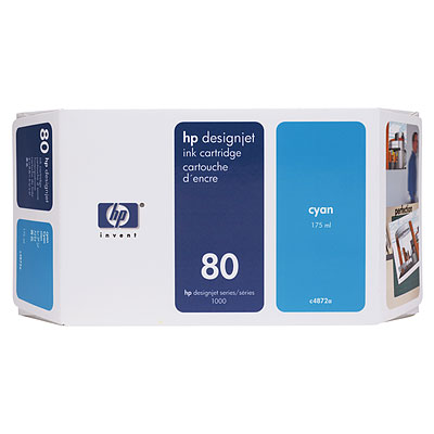 HP 80 Ink Cartridges (C4872A)