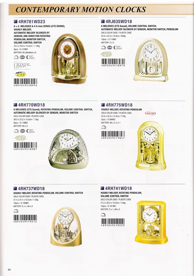 นาฬิกา Rhythm หลากหลายรูปแบบแท้จากประเทศญี่ปุ่น