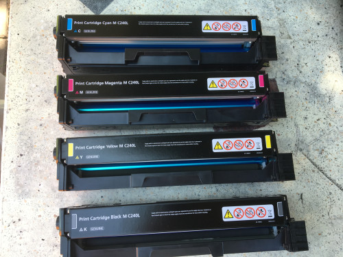 จำหน่ายหมึกเทียบ ริโก้ MC240L PC200W และ MC240FW หมึกครบชุด C M Y K ฟ้า ...