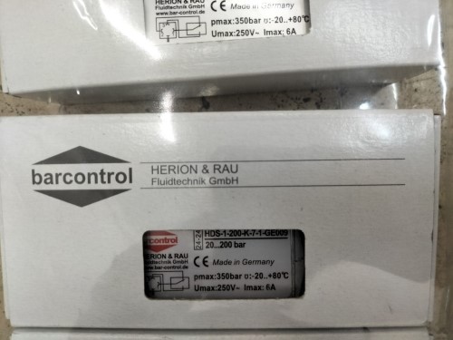 BRACONTROL PRESSURE SWITCH MODEL: HDS-1-200K-7-1-GE009 ราคา 7,800 บาท