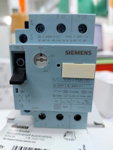 SIEMENS BREAKER MODEL: 3VS1300-1ME00 ราคา 1,200 บาท
