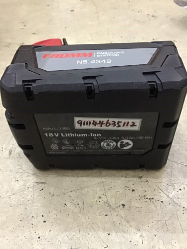 FROMM P328 STRAPPING TOOL FROMM INCLUDING N5.4349 (BATTERY) + N5.4447 ...