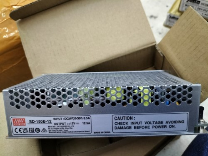 MEAN WELL POWER SUPPLY MODEL: SD-150B-12 24V TO 12V 12.5A ราคา 1,575.05 บาท