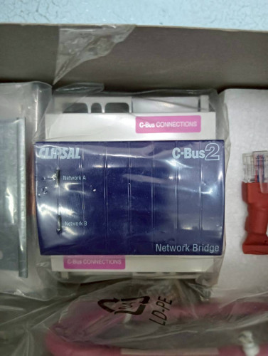 CLIPSAL C-BUS DIN NETWORK BRIDGE MODEL: 5500NB C-BUS-2 15-36VDC 18MA 37 ...