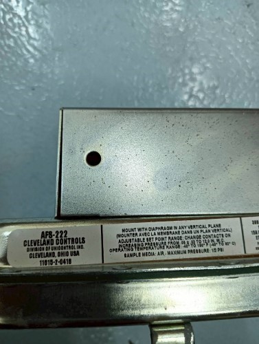 CLEVELAND CONTROLS AIR DIFFERENT PRESSURE SWITCH MODEL: AFS-222 ราคา ...