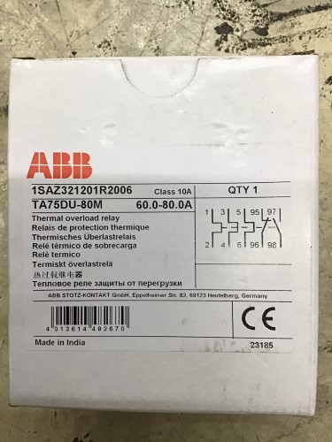 ABB TA75DU-80 1SAZ321201R2006 ราคา 2,800 บาท