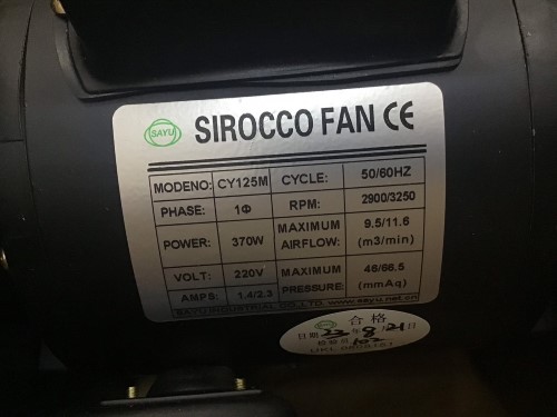 SAYU SIROCCO FAV CY125M 220V ราคา 9,450 บาท