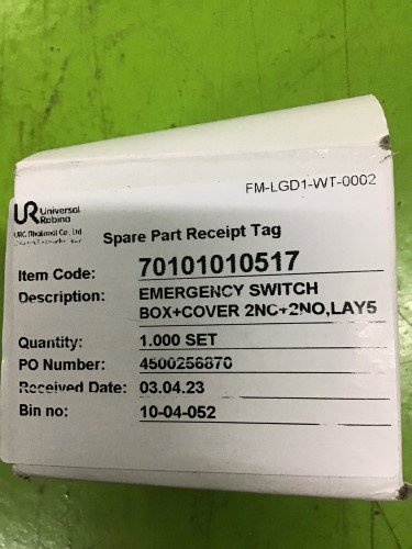 EMERGENCY SWITCH BOX+COVER 1NO+1NC ราคา 1,850 บาท