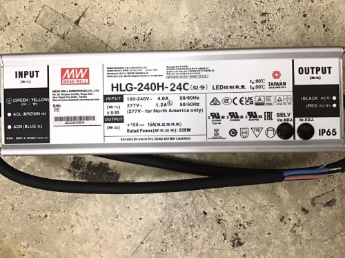 MEAN WELL HLG-240H-24C 100-240VAC ราคา 2,152 บาท