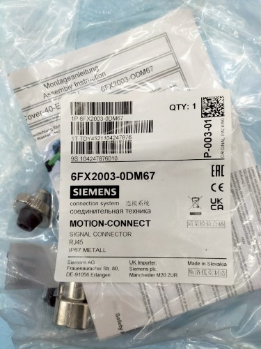 SIEMENS MODEL: 6FX2003-0DM67 DRIVE-CLiQ IP67 METALL ราคา 6,075.00 บาท