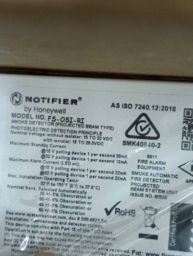 NOTIFIER MODEL: FS-OSI-RI Intelligent Single-ended Reflective Imaging ...