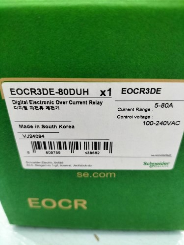 SCHNEIDER MODEL: EOCR3DE-80DUH 5-80 AMPS 100-240 VAC ราคา 6,624.00 บาท
