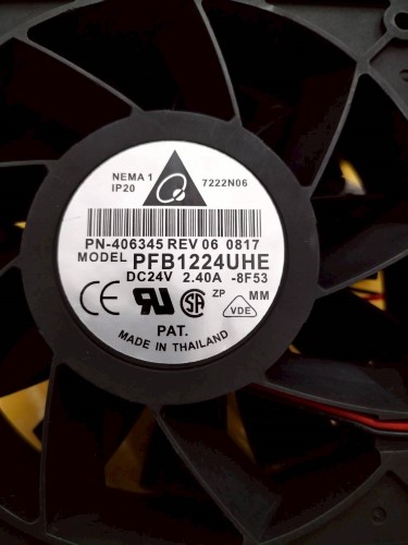 DELTA FAN MODEL: PFB1224UHE-8F53 DC24V 2.40A ราคา 550.00 บาท