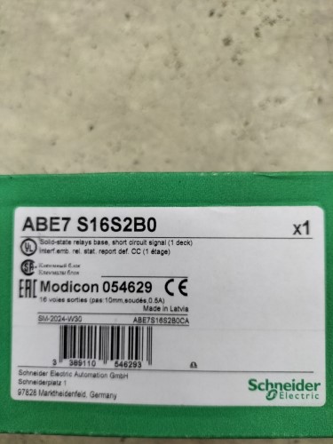 SCHNEIDER MODEL:ABE7 S16S2B0 SUB-BASE-SOLDERED SOLID STATE OUTPUT RELAY ...