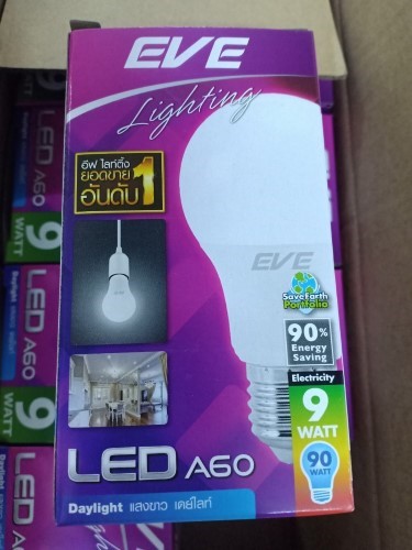EVE LED A60 9W E27 DAYLIGHT ราคา 45 บาท