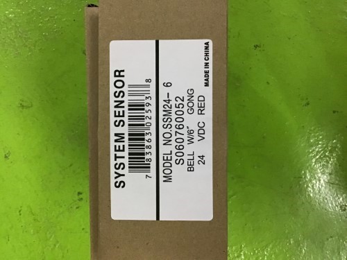 SYSTEM SENSOR MODEL NO.SSM24-6 FIRE ALARM BELL 24V ราคา 780 บาท
