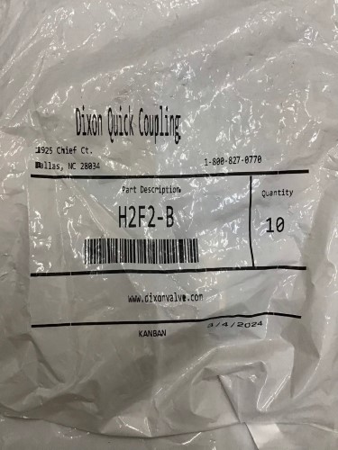 DIXON H2F2-B HYDRAULIC COUPLING ราคา 38.80 บาท