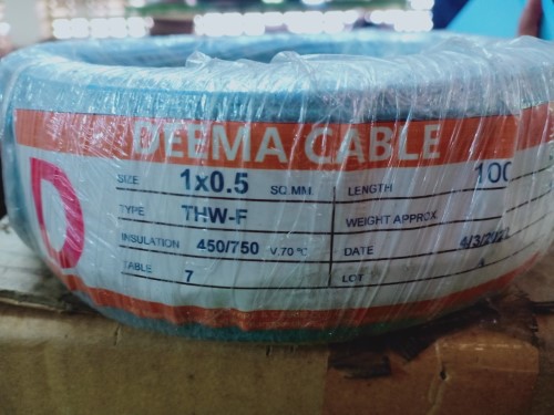 สายไฟ DEEMA CABLE THW-F 1X0.5 SQ.MM 100M ราคา 417 บาท