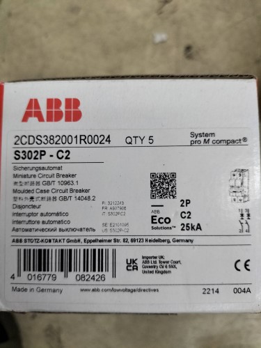 ABB S302P-C2 ราคา 2,239.38 บาท